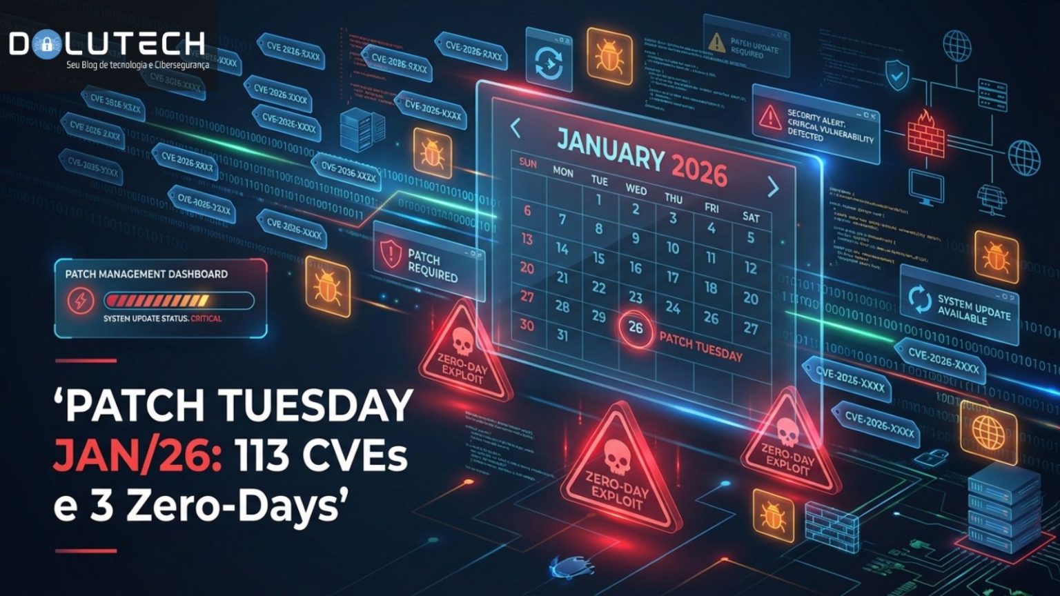 Patch Tuesday Jan/26: 113 CVEs E 3 Zero-Days